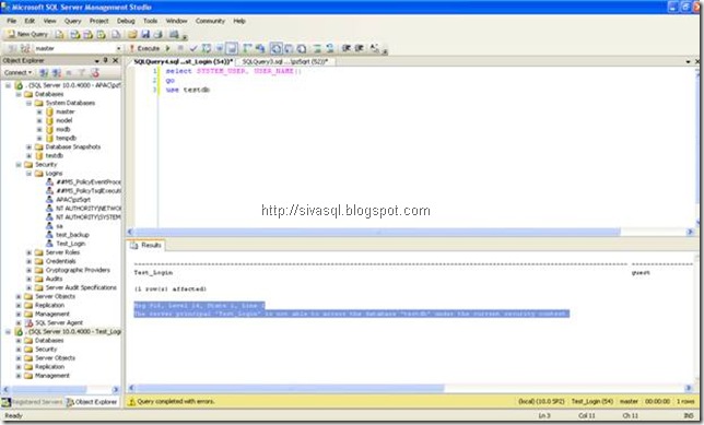 SIVA SQL Server: The server principal is not able to access the ... SIVA SQL Server: The server principal is not able to access the ...